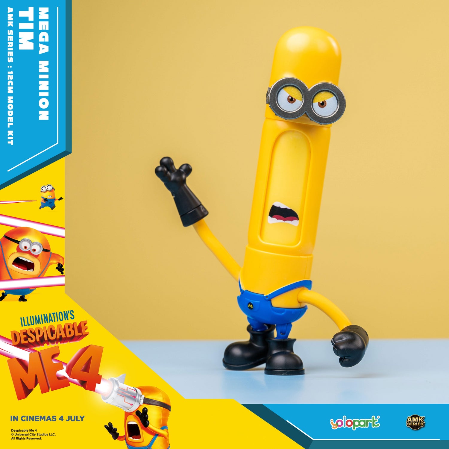 Despicable Me 4 Minion Tim Toy – Stretchable Buildable Action Figure