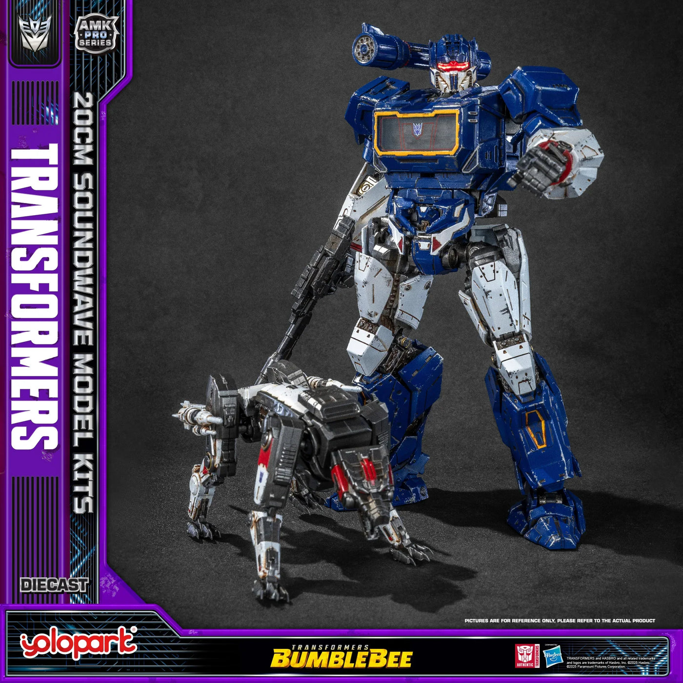 Transformers Bumblebee (film) 7.87" Soundwave - LED Light, Die-cast
