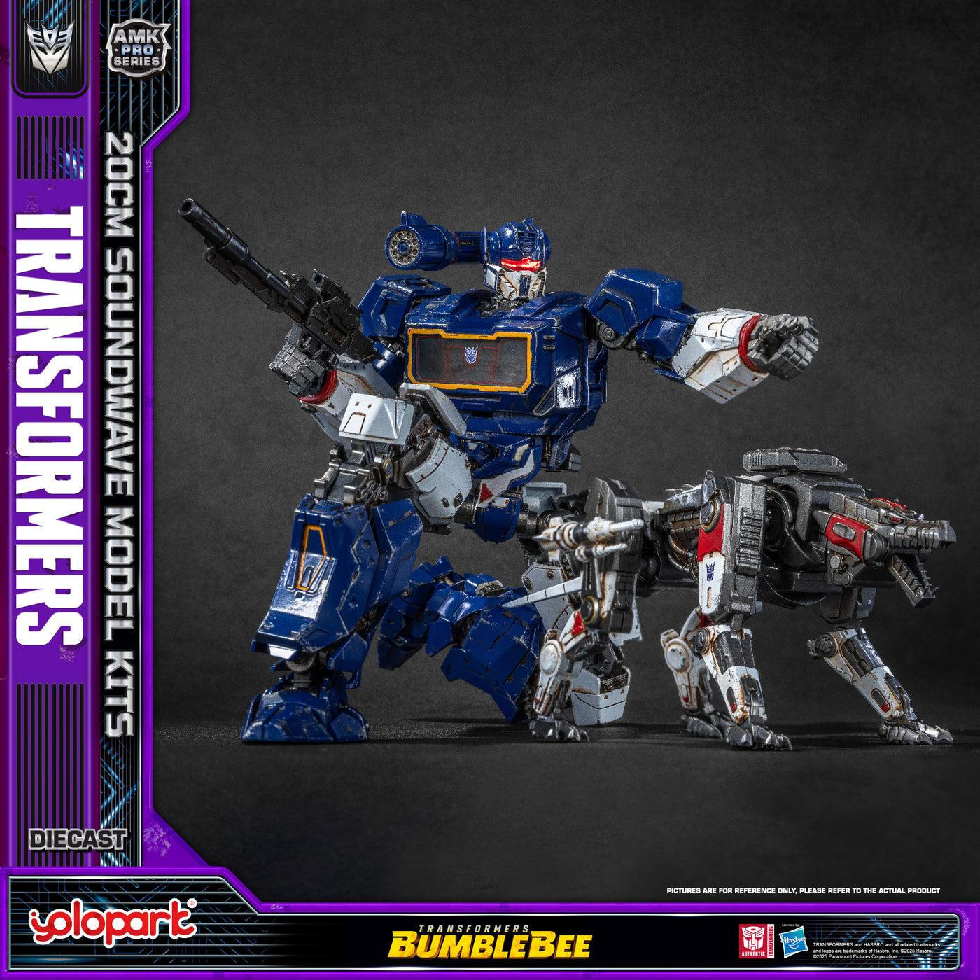Transformers Bumblebee (film) 7.87" Soundwave - LED Light, Die-cast
