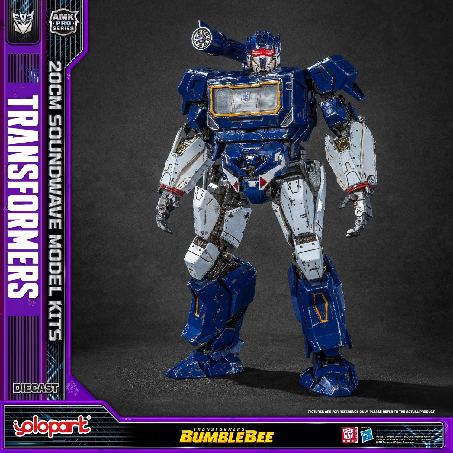 Transformers Bumblebee (film) 7.87" Soundwave - LED Light, Die-cast