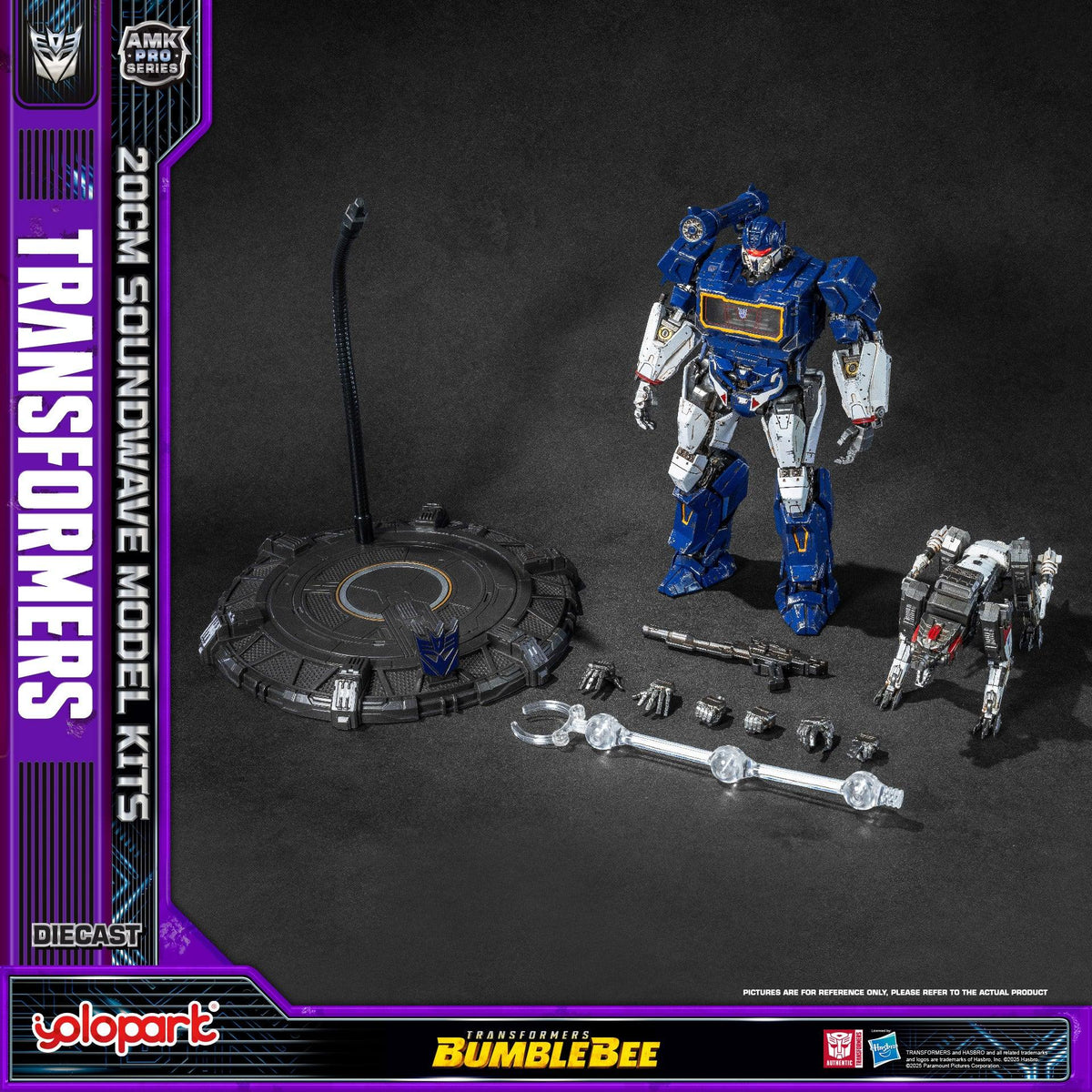 Transformers Bumblebee (film) 7.87" Soundwave - LED Light, Die-cast