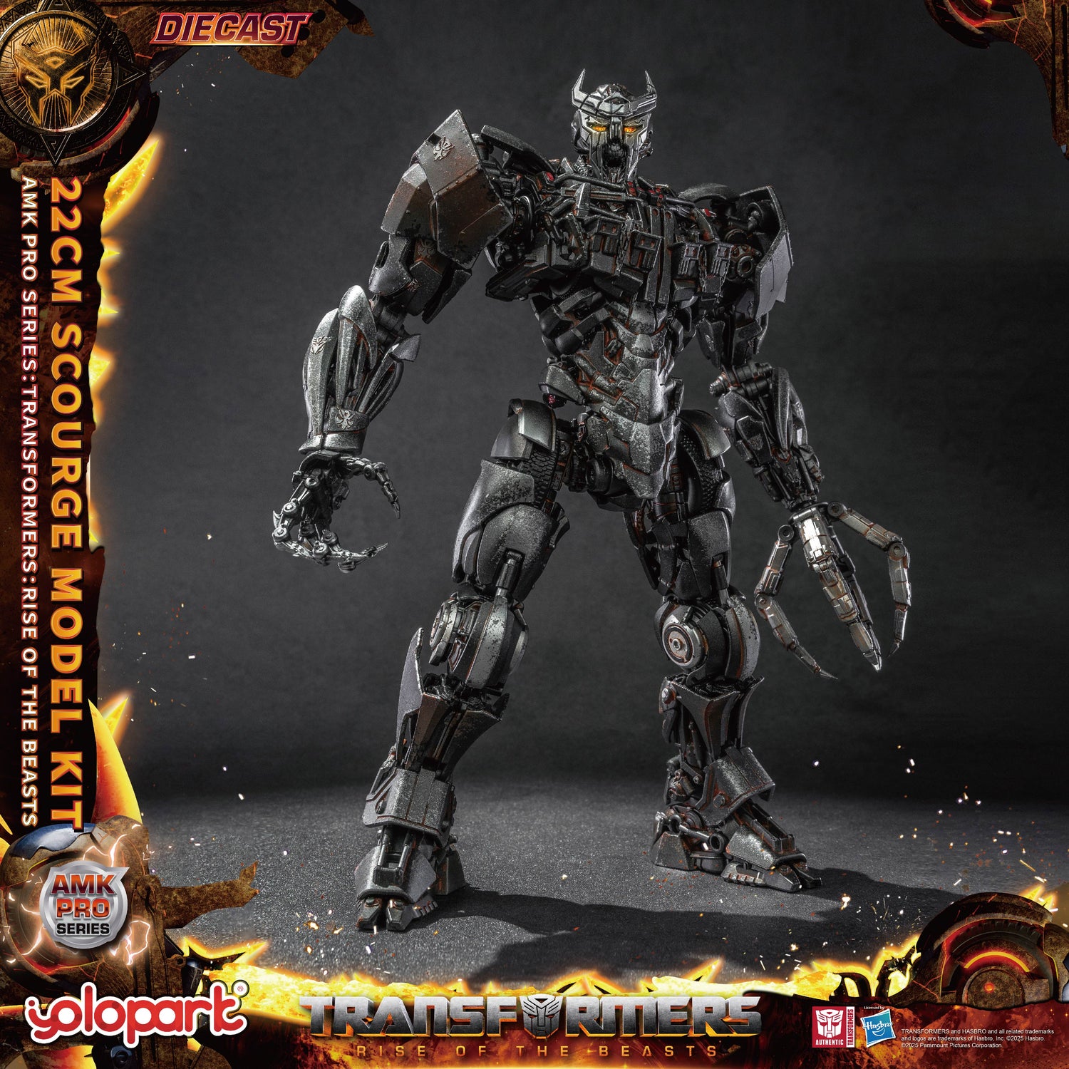 Transformers Rise of the Beasts Scourge Action Figure - Diecast, LED