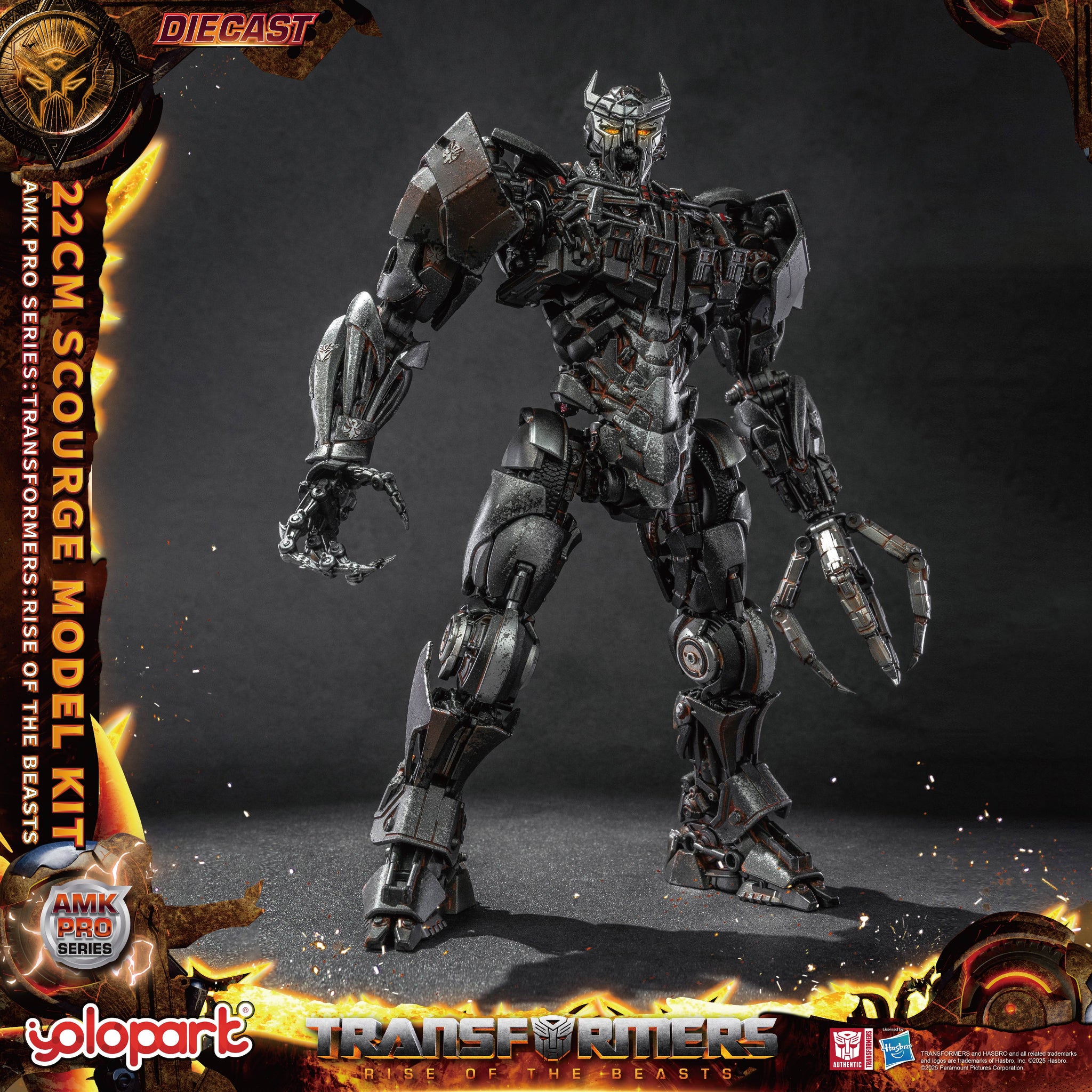 Transformers Rise of the Beasts Scourge Action Figure - Diecast, LED