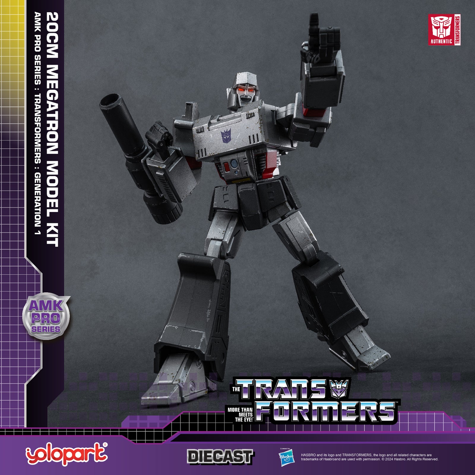 Transformers G1 Megatron Action Figure - Diecast, LED, Weapons