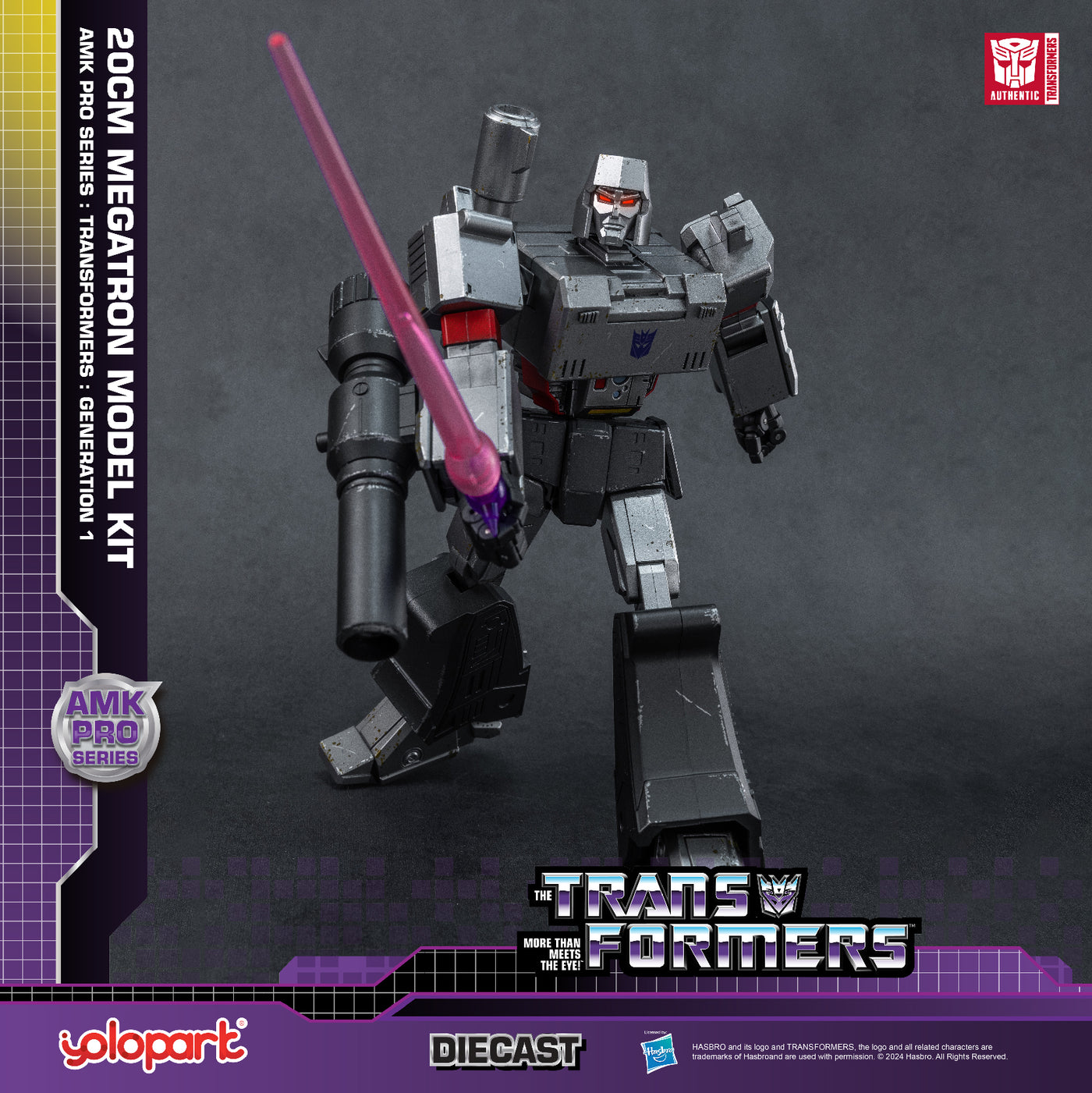 Transformers G1 Megatron Action Figure - Diecast, LED, Weapons
