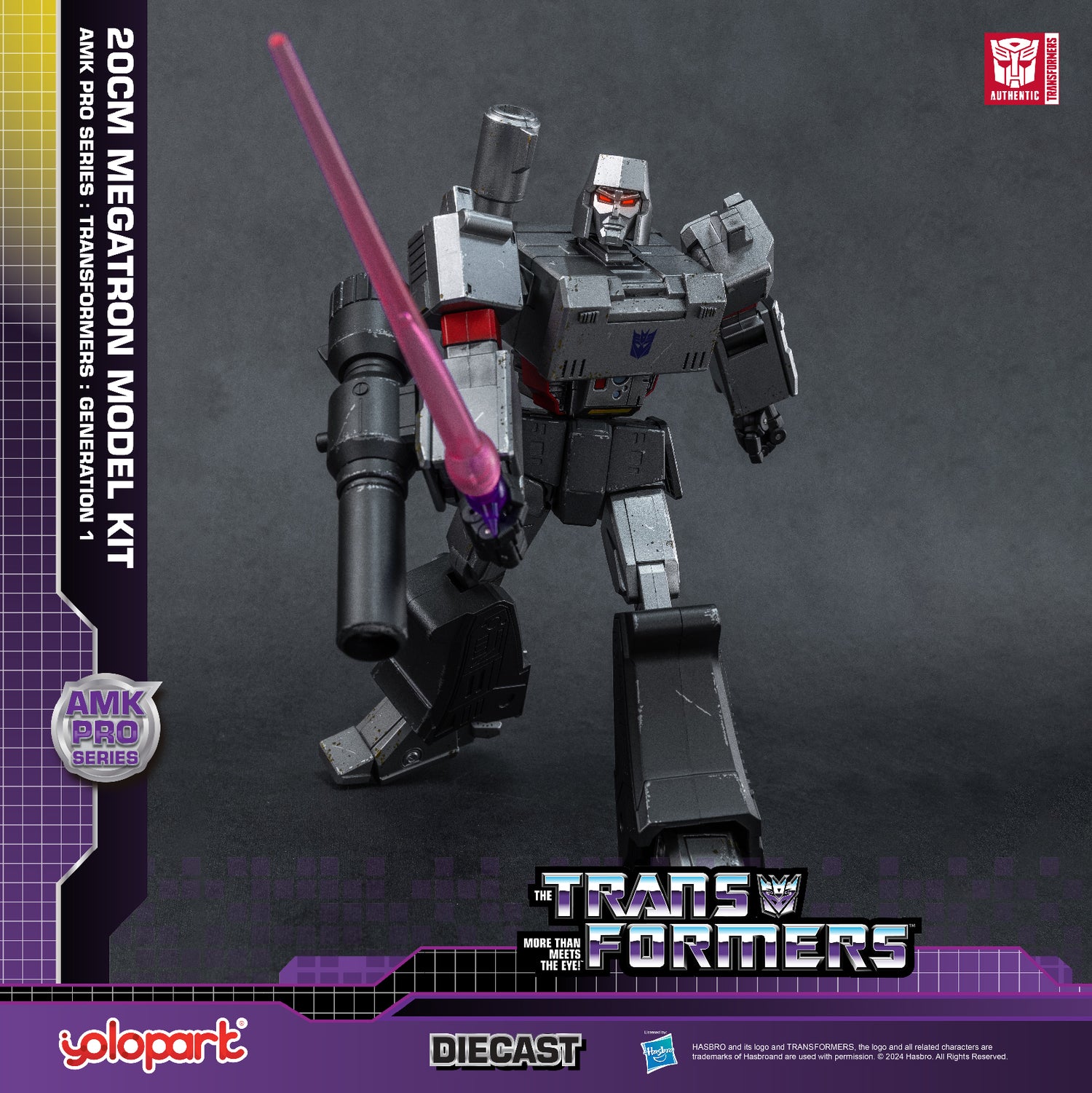 Transformers G1 Megatron Action Figure - Diecast, LED, Weapons