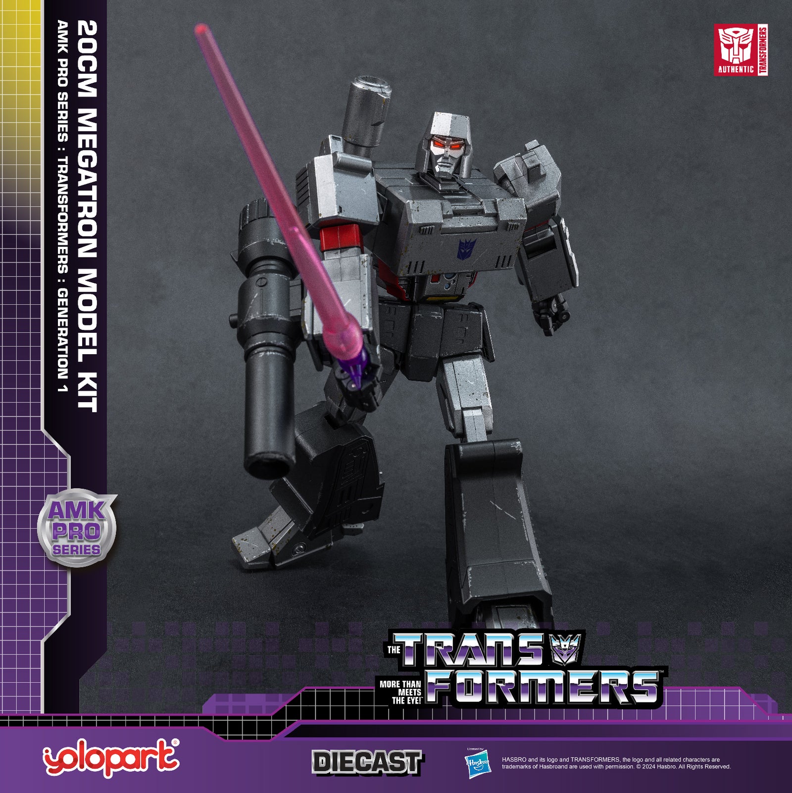 Transformers G1 Megatron Action Figure - Diecast, LED, Weapons