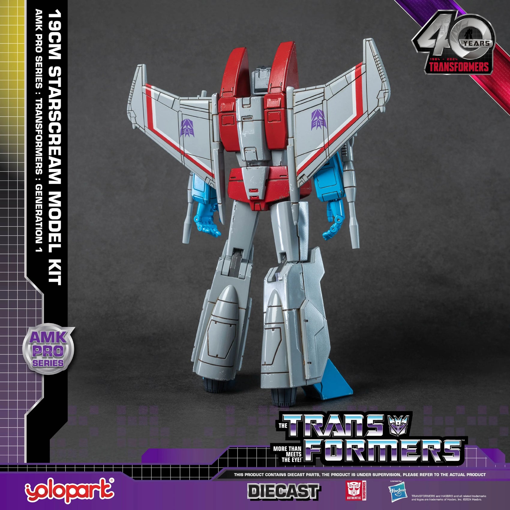 Transformers G1 Starscream Action Figure - Diecast, LED, Weapons
