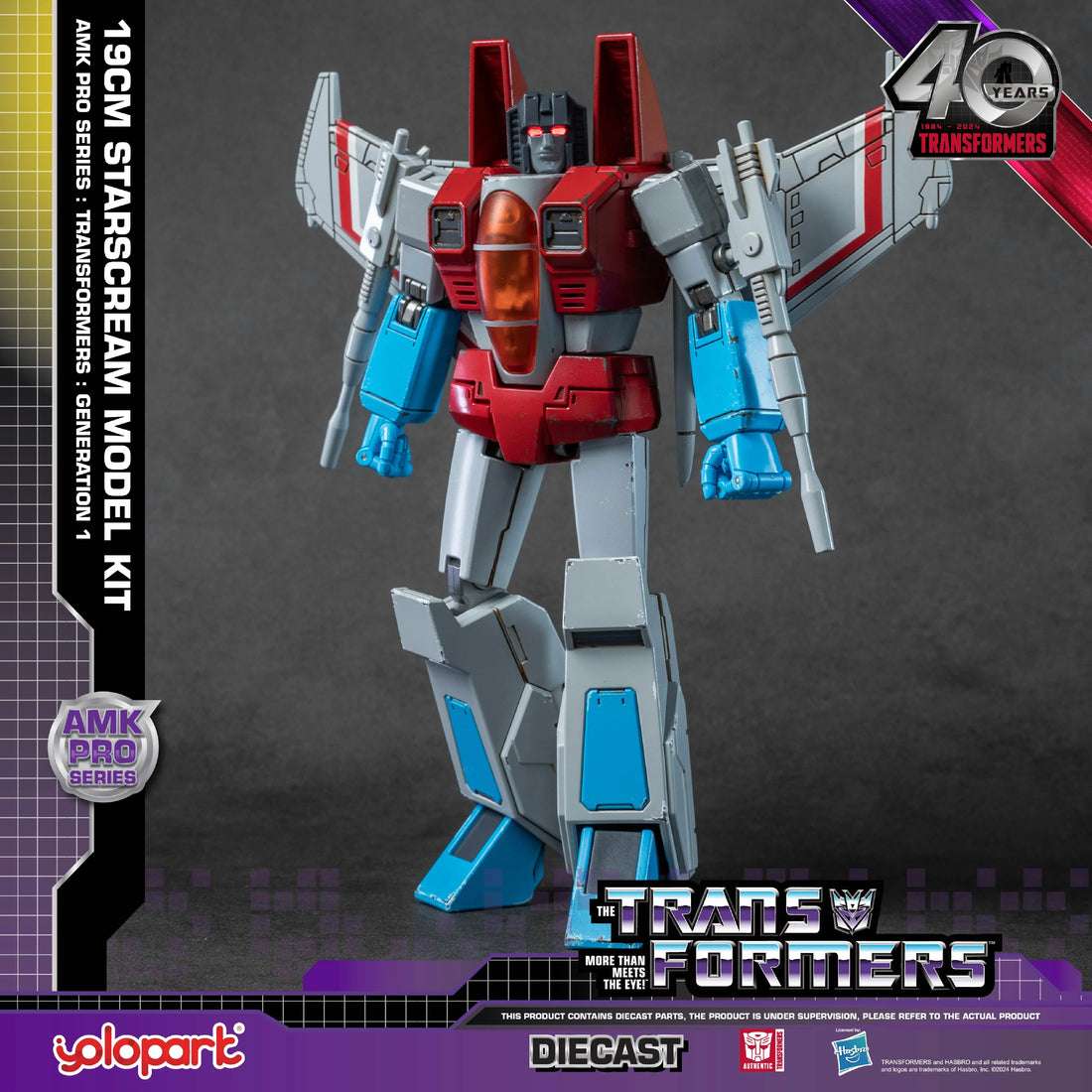 Transformers G1 Starscream Action Figure - Diecast, LED, Weapons