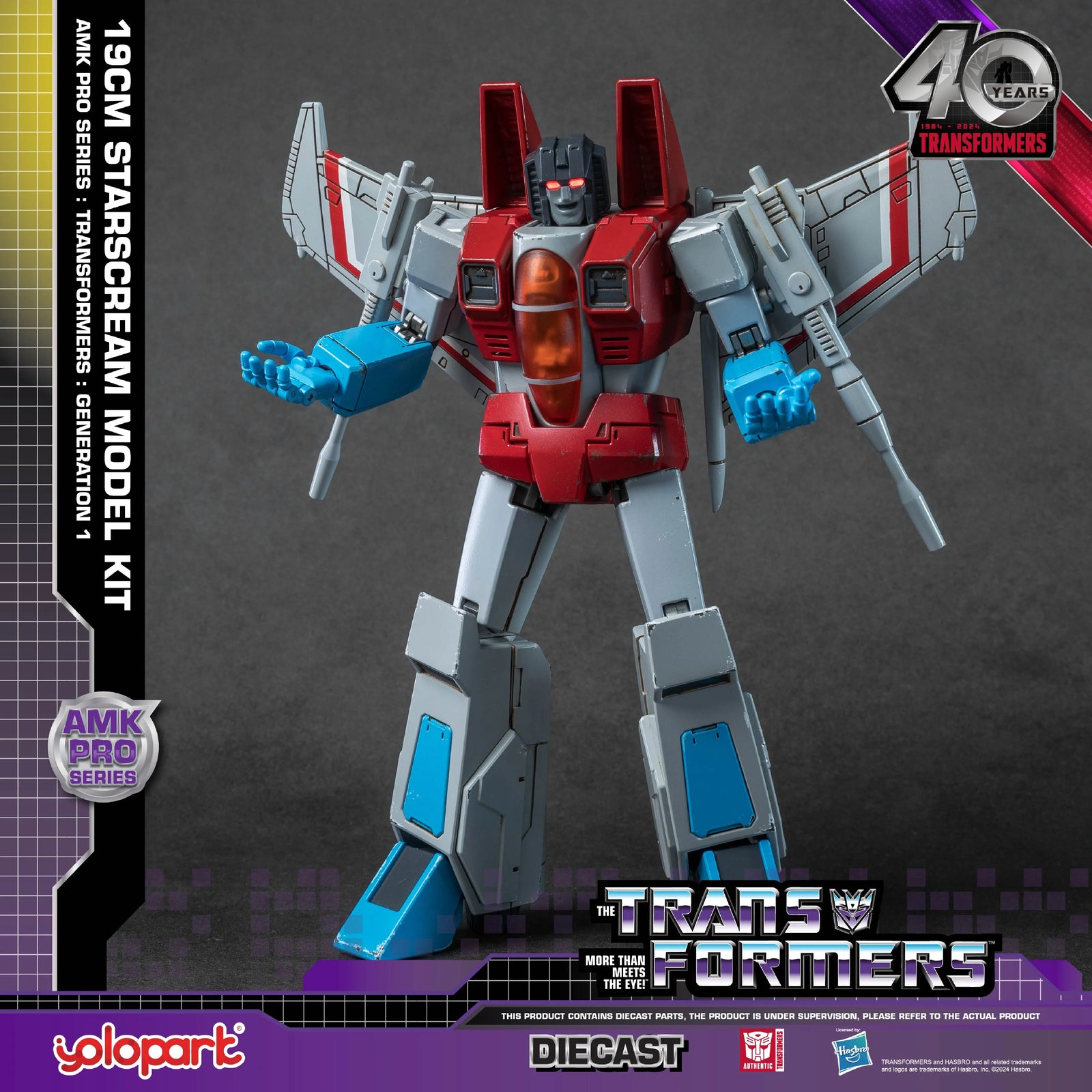 Transformers G1 Starscream Action Figure - Diecast, LED, Weapons