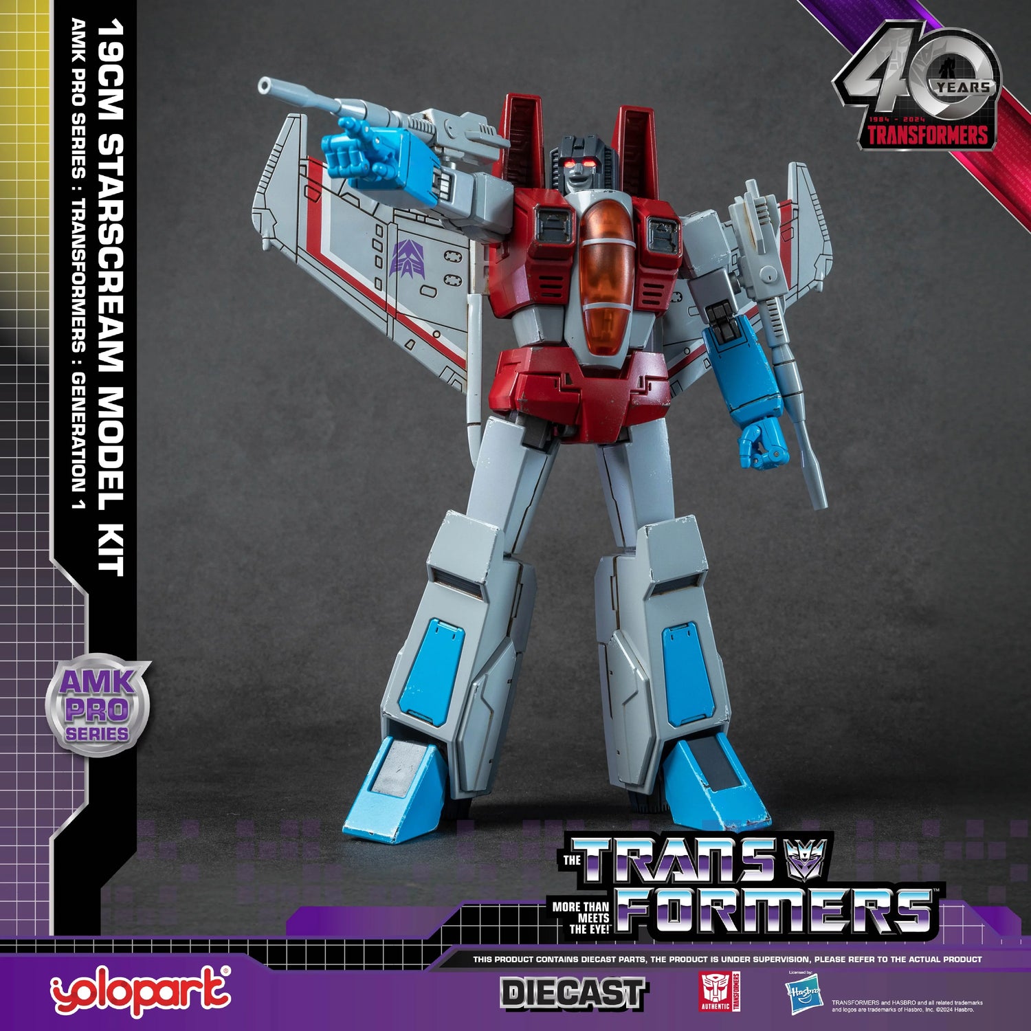 Transformers G1 Starscream Action Figure - Diecast, LED, Weapons