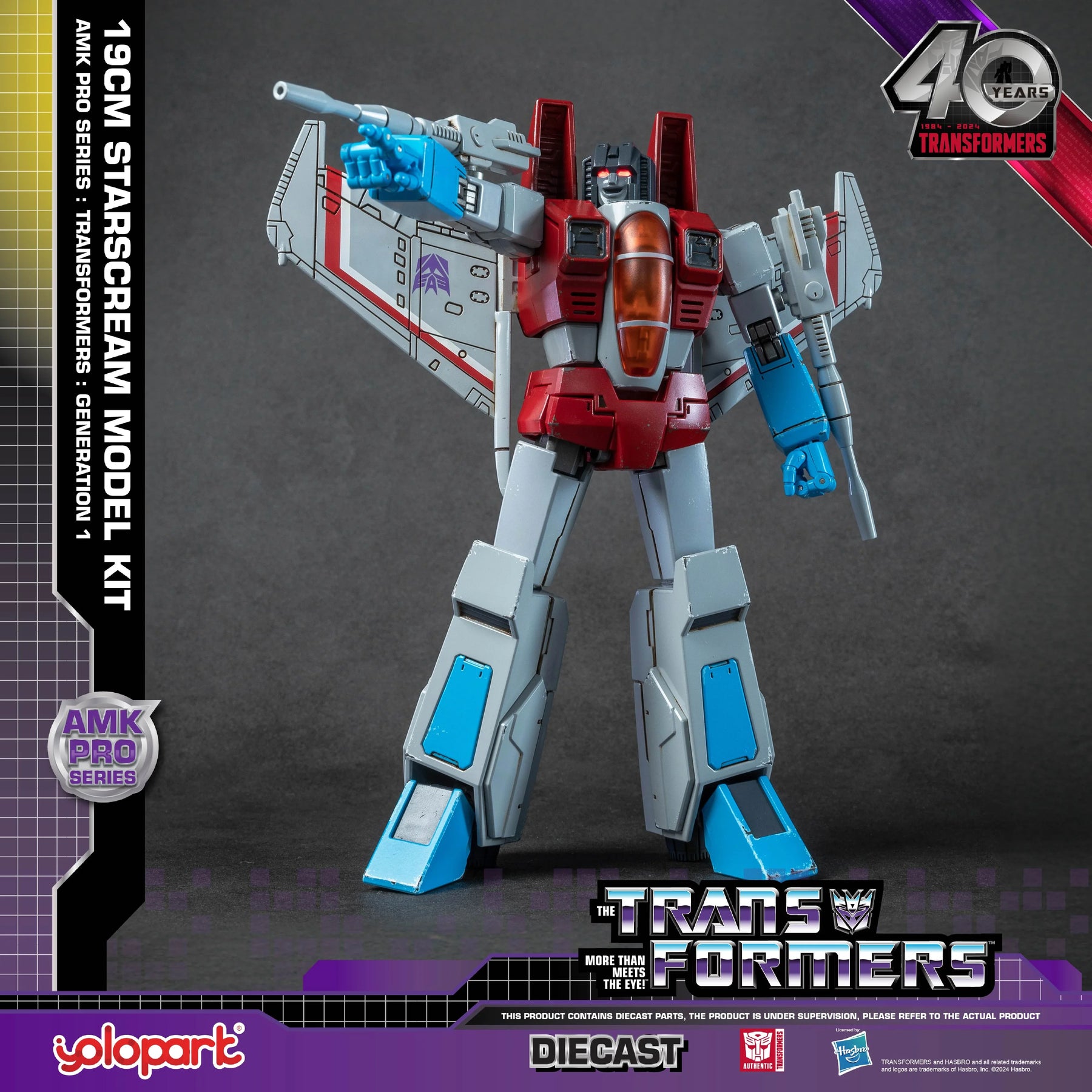 Transformers G1 Starscream Action Figure - Diecast, LED, Weapons